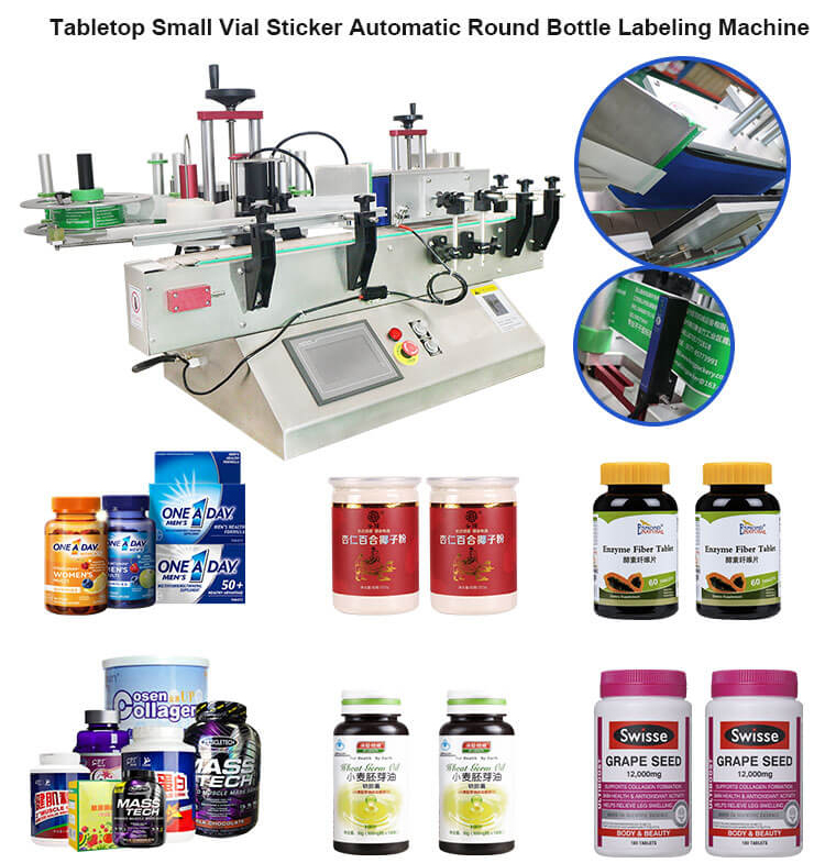 Round Jar Wine Bottle Labeling Machine - Buy bottle labeling machine ...